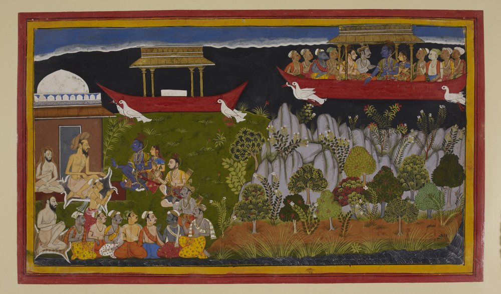 Rama and Sita Arrive at Bharadvaja's Hermitage, Ending Their Fourteen ...