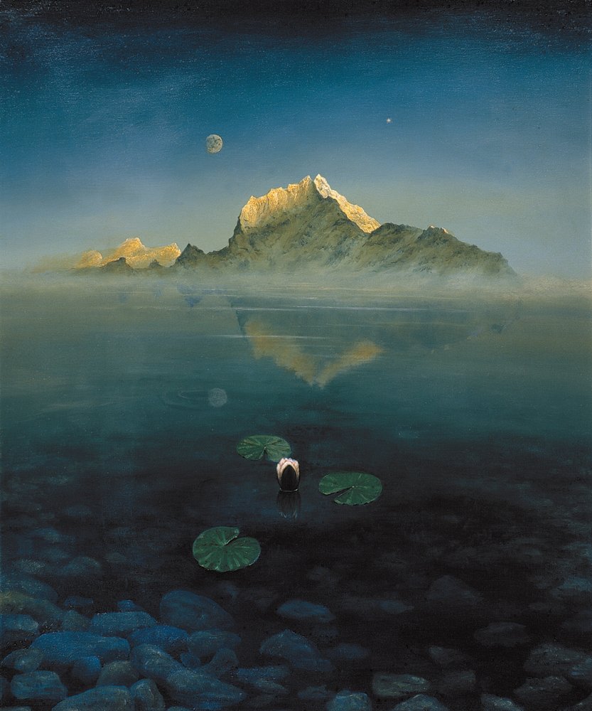 Mountain over Lake by Simon Cook: Buy fine art print