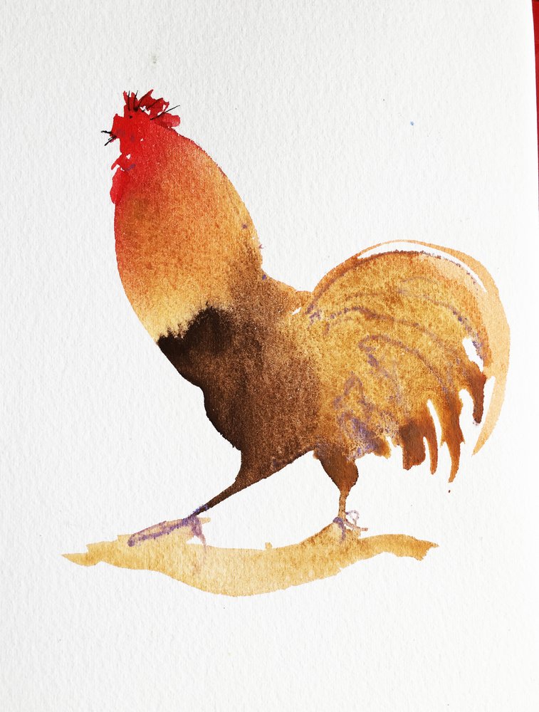 Cockerel, 2020 by Simon Fletcher: Buy fine art print