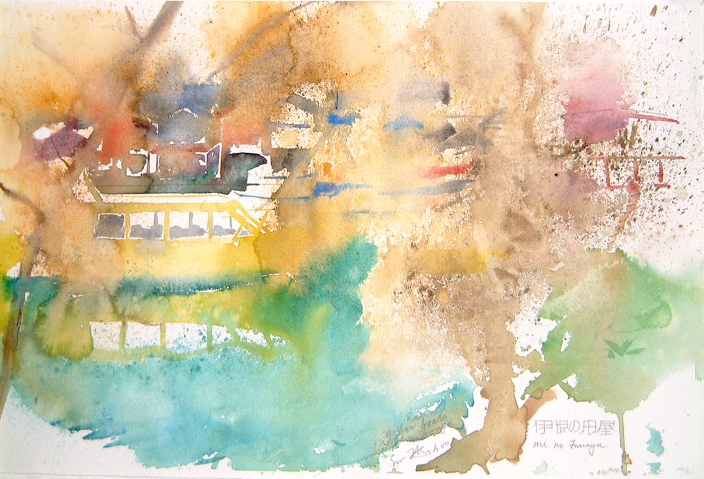 Rain and Yellow Boats, 2000 by Simon Fletcher