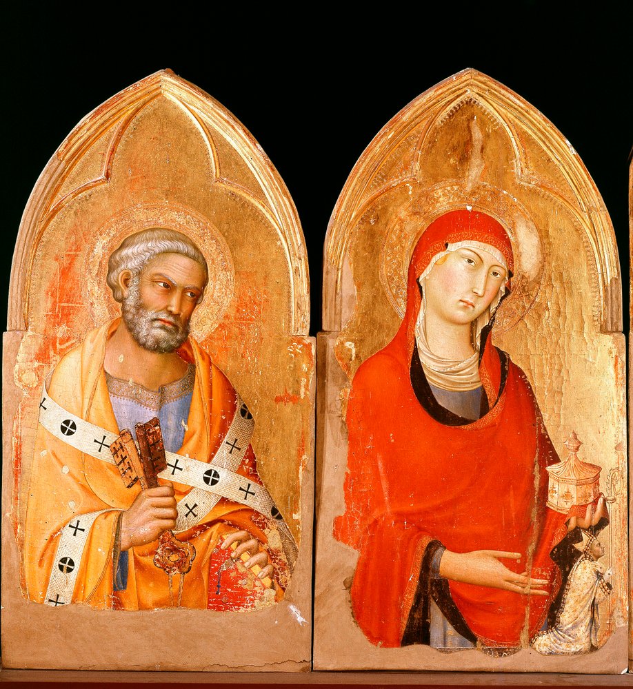 Saint Peter and Saint Mary Magdalene by Simone Martini