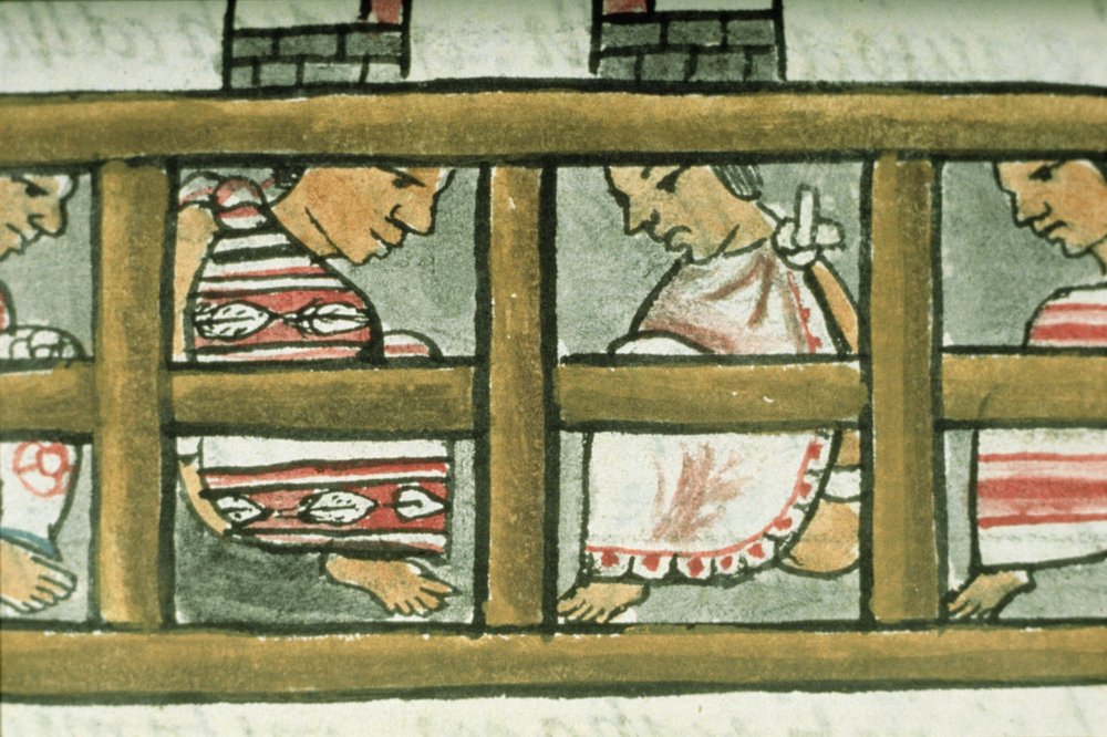 Ms Palat. 218-220 Book IX Aztec prisoners, from the 'Florentine Codex ...