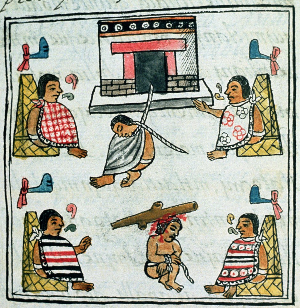 Judgement and Punishment in the Aztec empire, from the 'Florentine ...