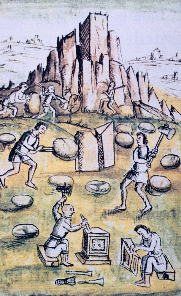 Codex of the conquest of Mexico: Stone work