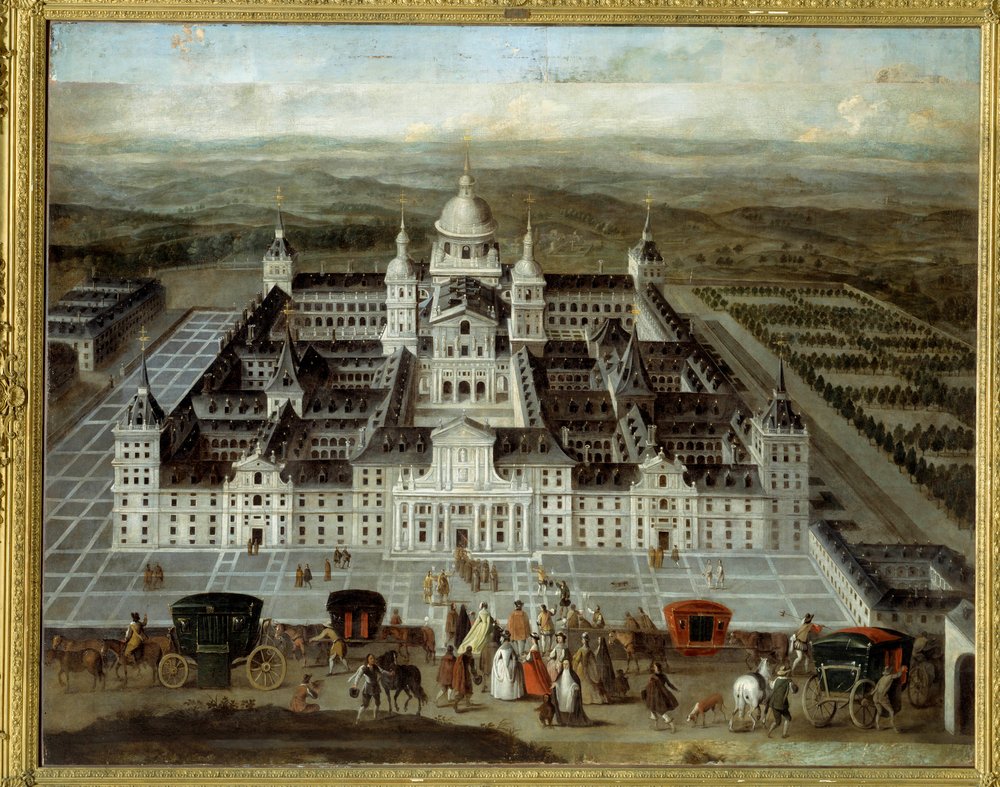 View of the Escorial Palace in Spain built by Philip II in the 16th century