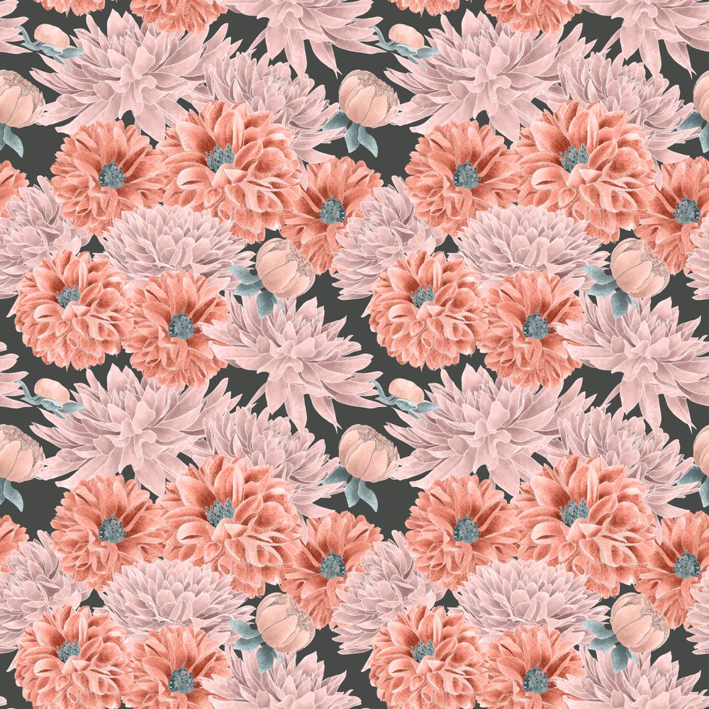 Dahlia Hero Pattern Colorway 1, 2020 by Stacy Hsu