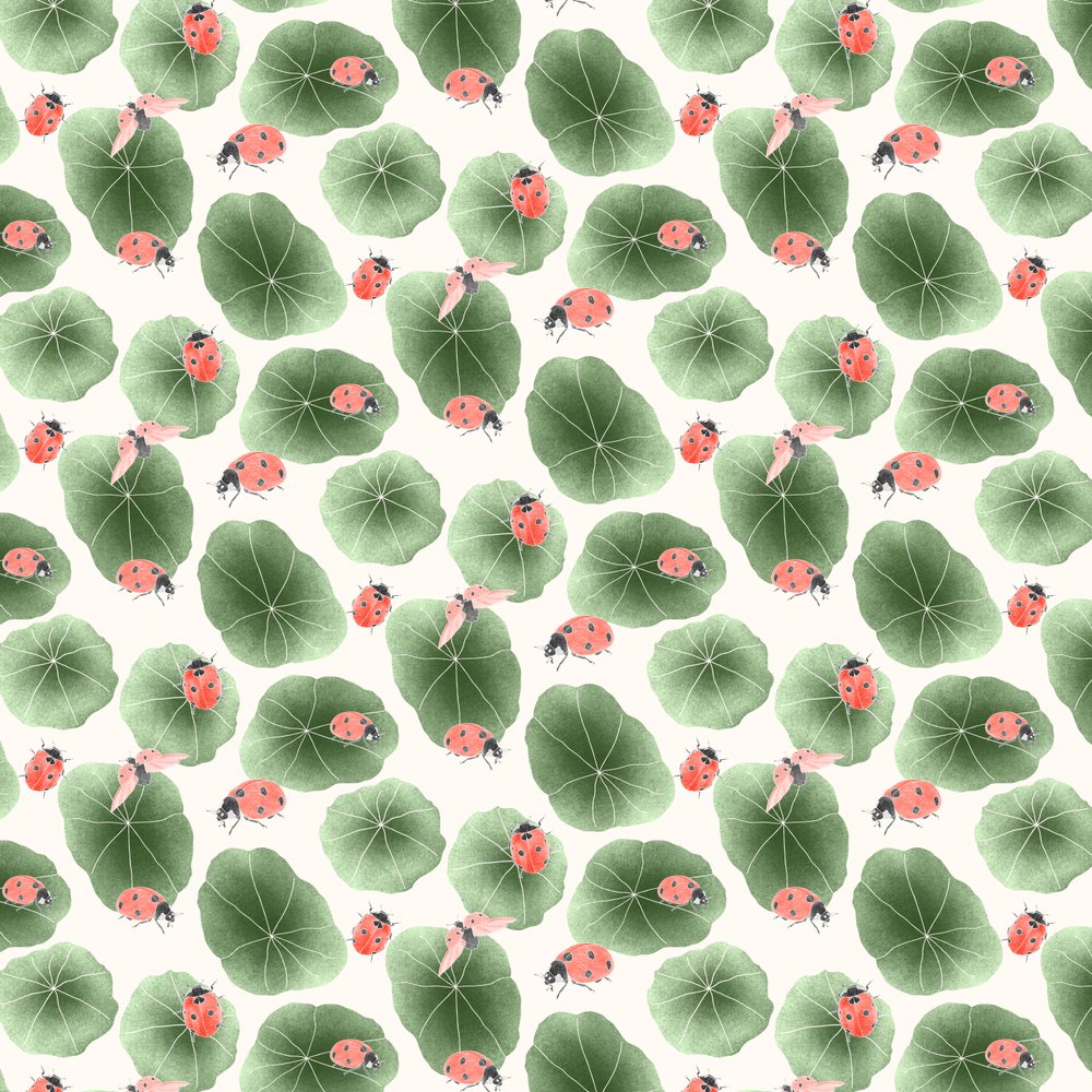 Nasturtium coordinate pattern colorway 2 by Stacy Hsu