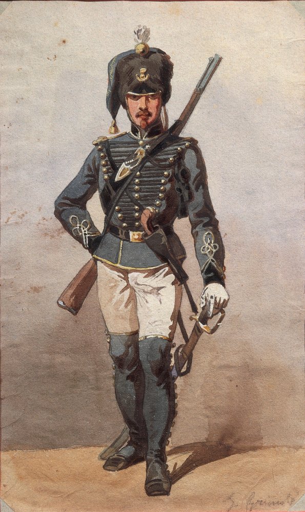 Study of uniforms by Stanislas Grimaldi del Poggetto