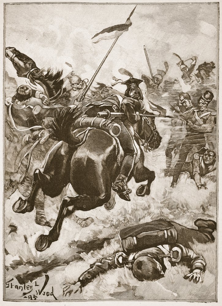 A Fierce Hand-to-Hand Fight Ensued, Illustration from 'Battles of the ...