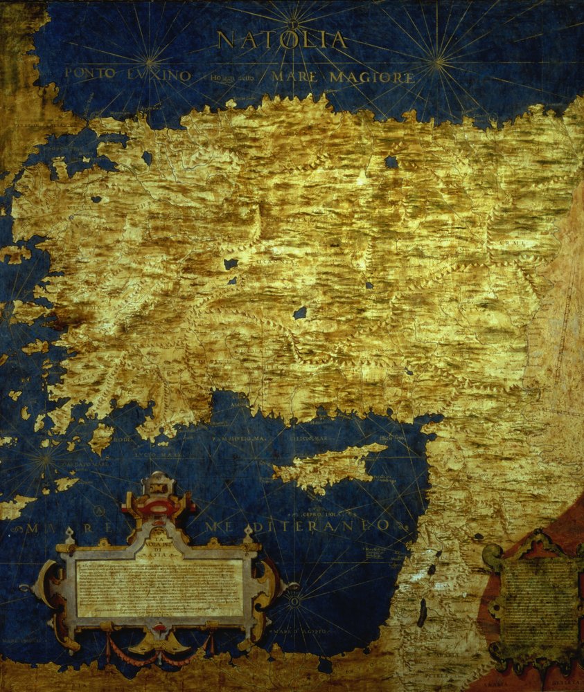 Map of Sixteenth Century Turkey, from the 'Sala delle Carte Geografiche'