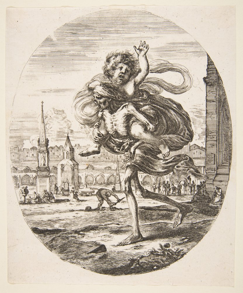 Death carrying a child, from The five deaths