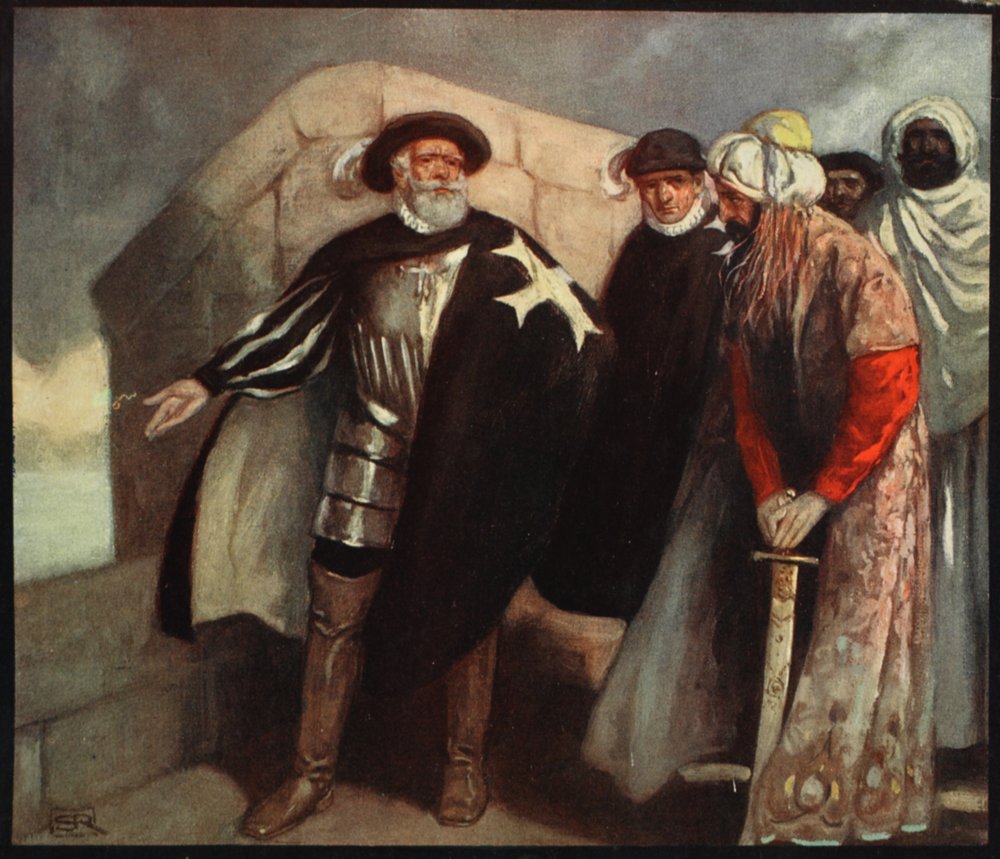 The White Cross Knights in the Fort of Saint Angelo, illustration from 'Helmet & Cowl: Stories ...