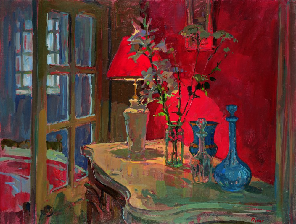Red Lamp by Susan Ryder: Highest-quality art reproduction