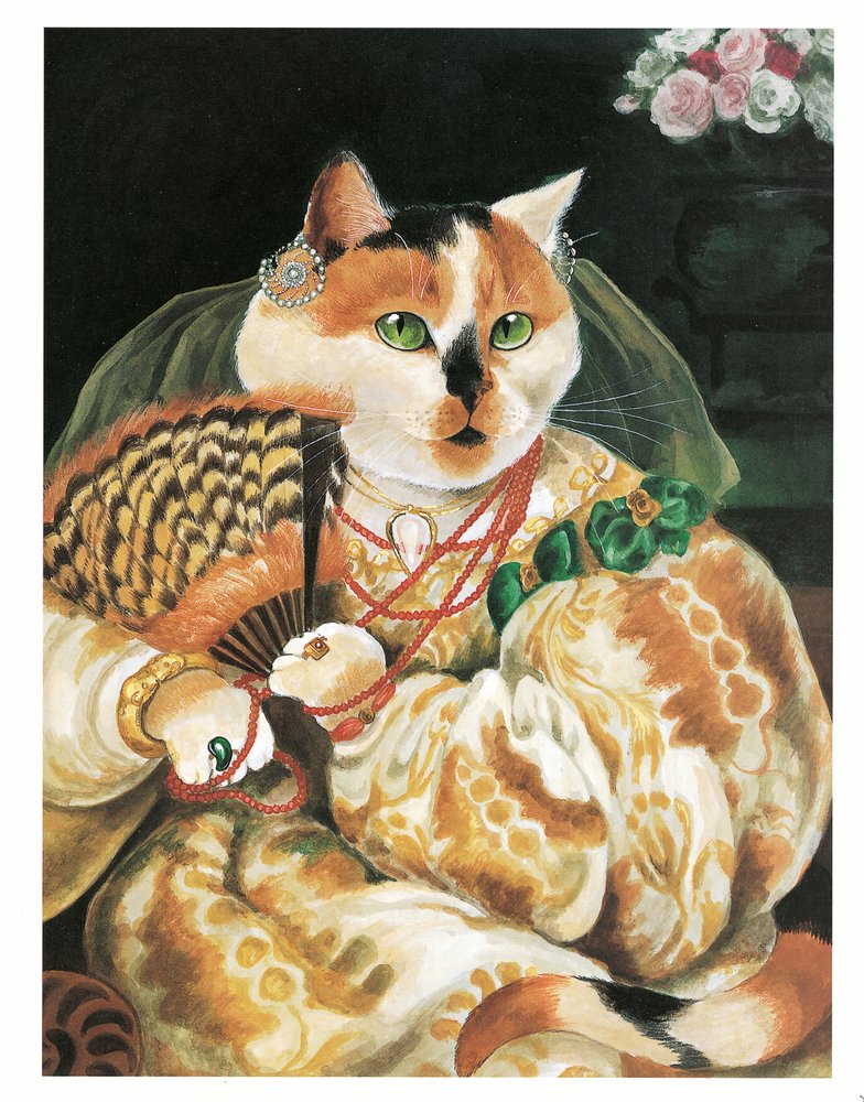 Illustration from Pre-Raphaelite Cats by Susan Herbert