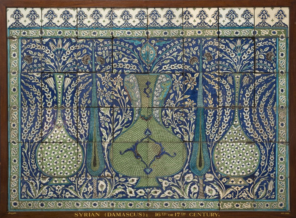 Stone-paste set of tiles, 18th century by Syrian School