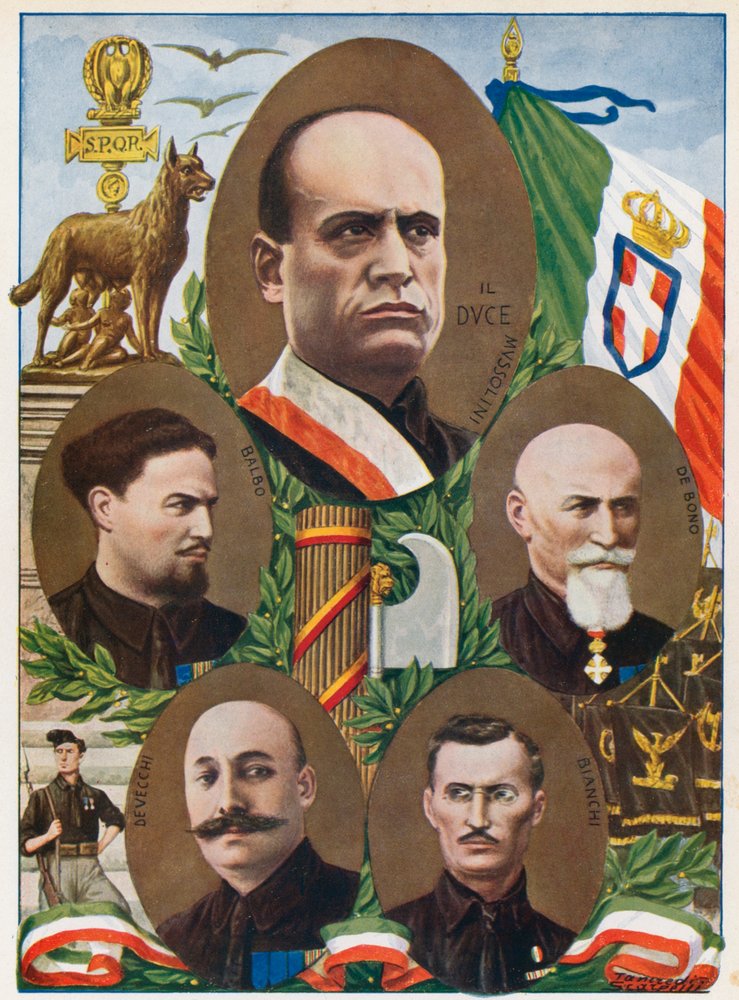 Il Duce and the Quadrumvirate by Tancredi Scarpelli