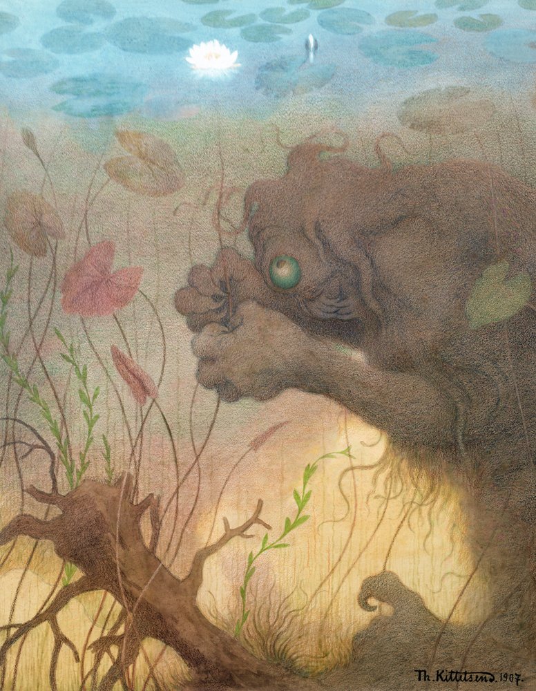 Nokken Fishing by Theodor Kittelsen: Buy fine art print