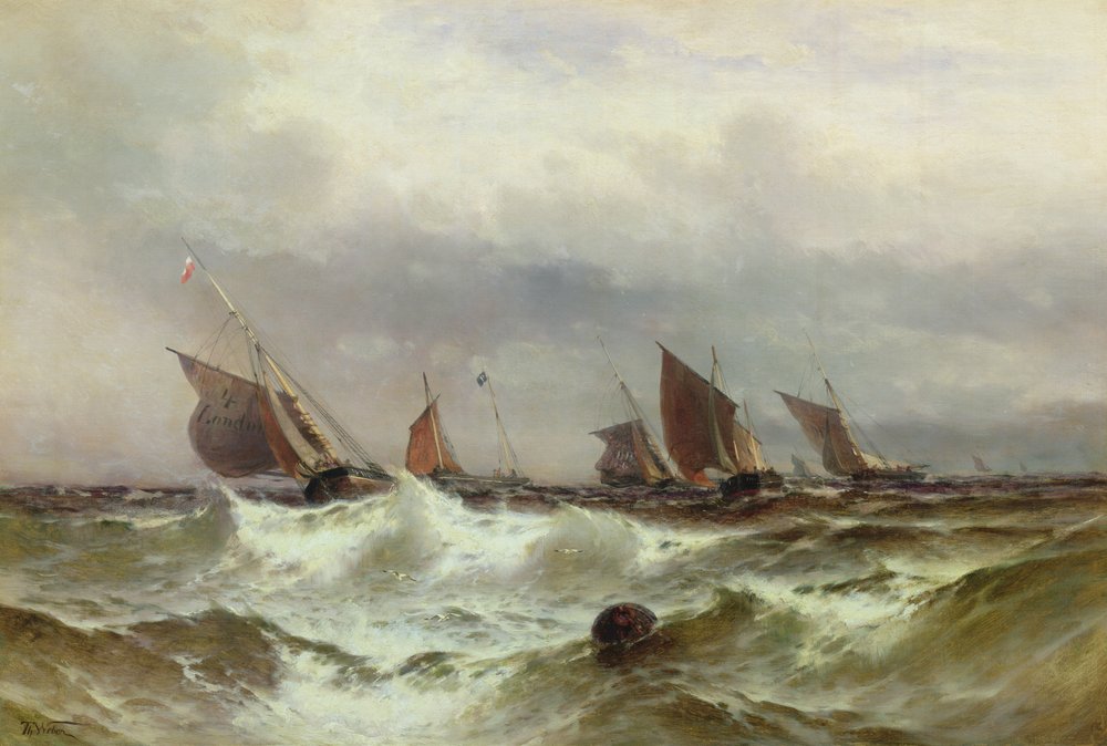 Dover Pilot and Fishing Boats by Theodore Weber