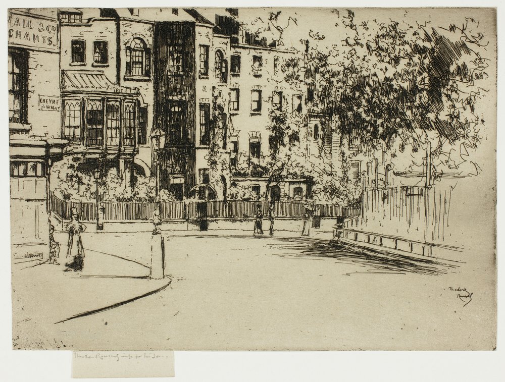 The Corner of Cheyne Walk, Chelsea by Theodore Roussel