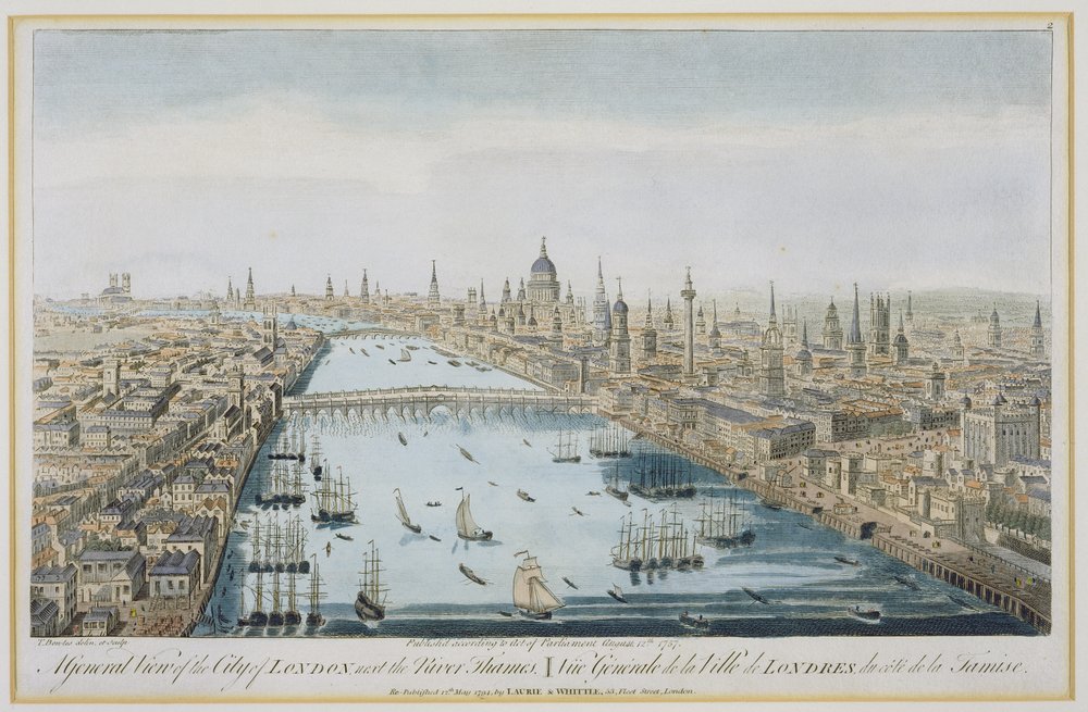 A General View of the City of London and the River Thames, plate 2 from ...