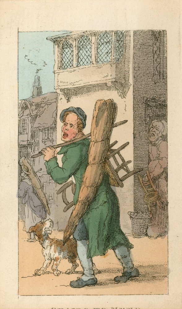 Chairs to mend by Thomas Rowlandson: Buy fine art print