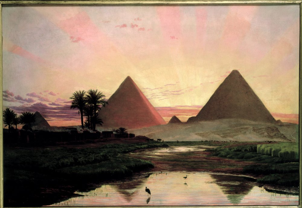 The Pyramids at Giza by Thomas Seddon: Buy fine art print