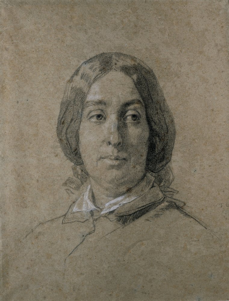 Portrait of George Sand by Thomas Couture: Fine art print