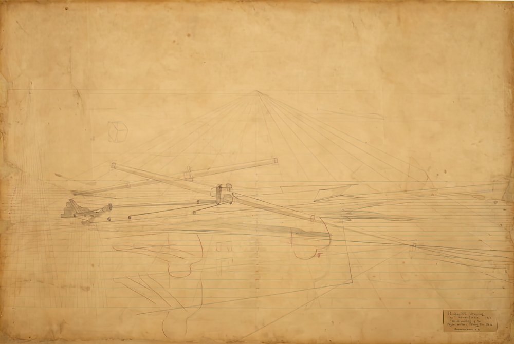 Perspective Drawing for The Biglin Brothers Turning The Stake