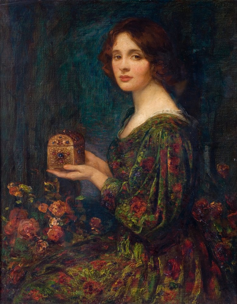 The Jewelled Casket by Thomas Edwin Mostyn: Fine art print