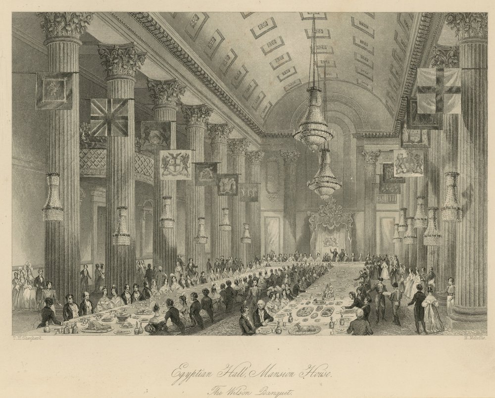 Egyptian Hall, Mansion House by Thomas Hosmer Shepherd