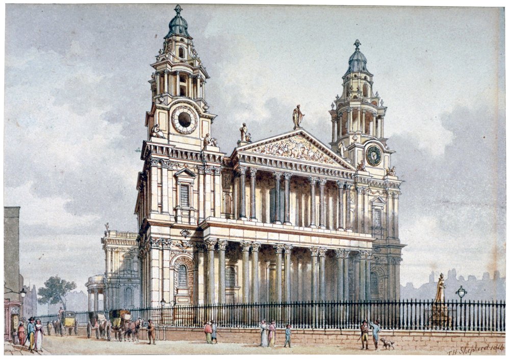 West front of St Paul's Cathedral, City of London