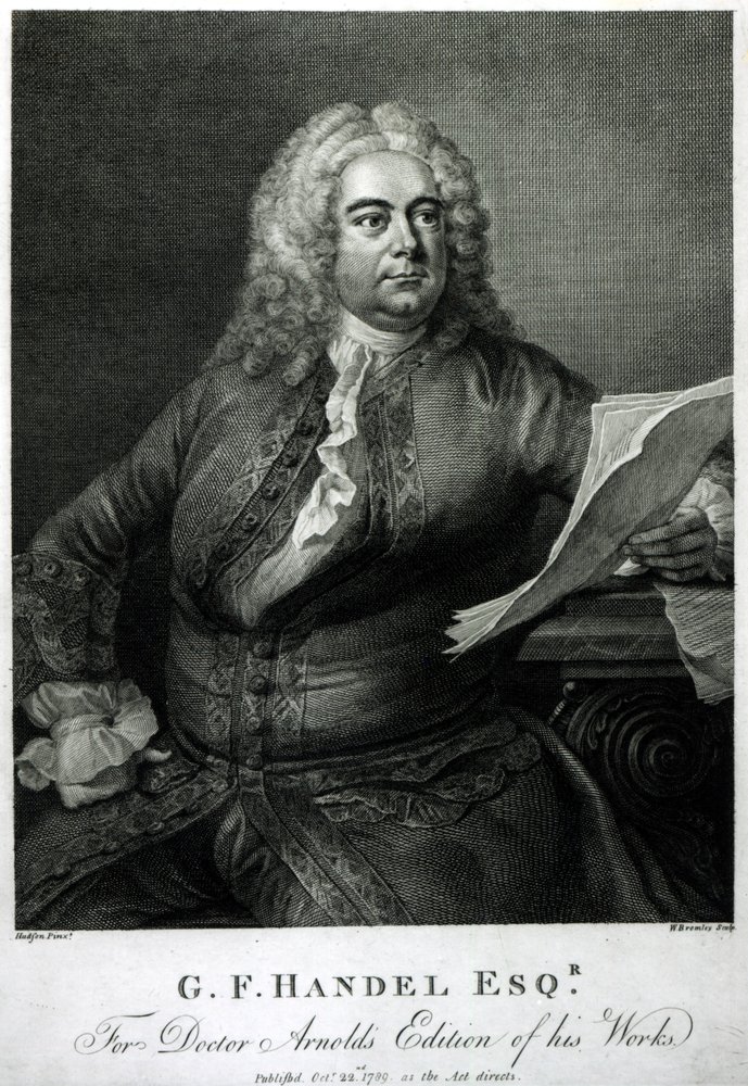 George Frederick Handel, engraved by William Bromley, for Doctor Arnold ...
