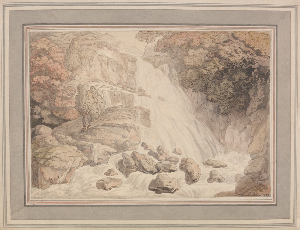 A High Waterfall by Thomas Rowlandson: Buy fine art print