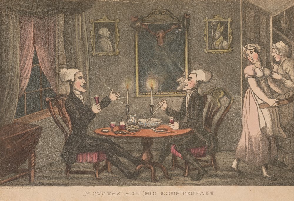 Dr. Syntax and his Counterpart by Thomas Rowlandson