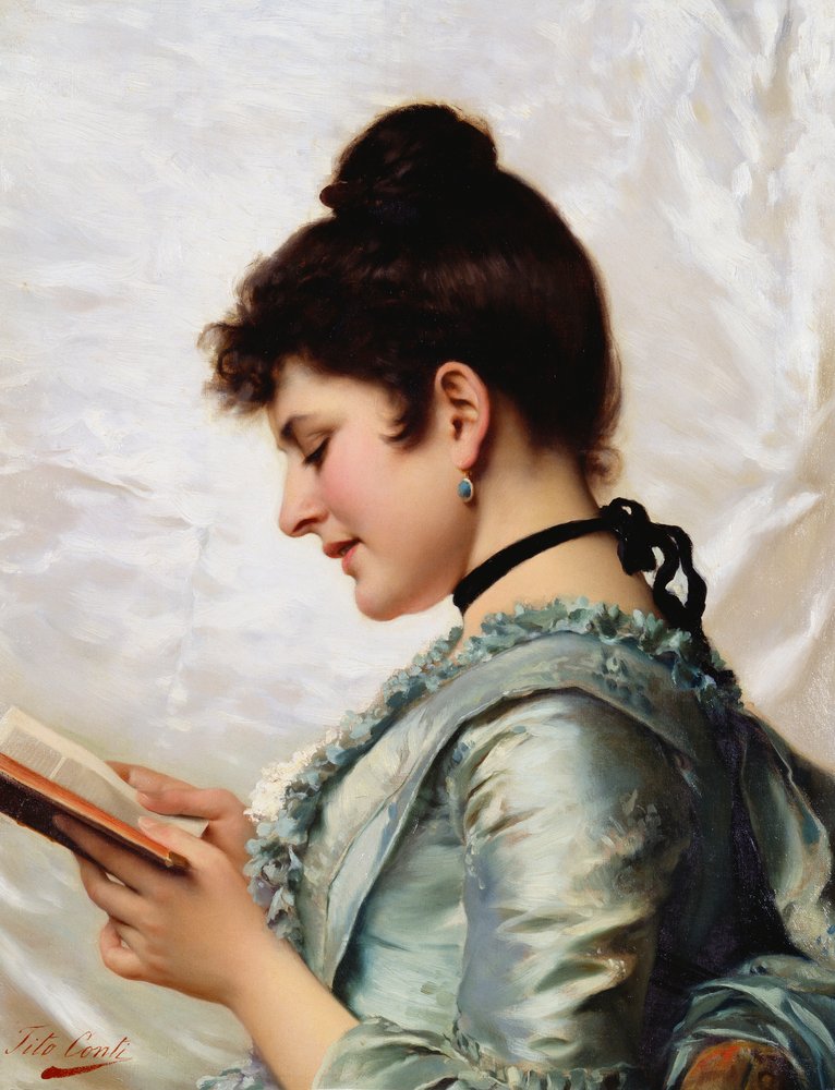 A Good Book by Tito Conti: Highest-quality art reproduction