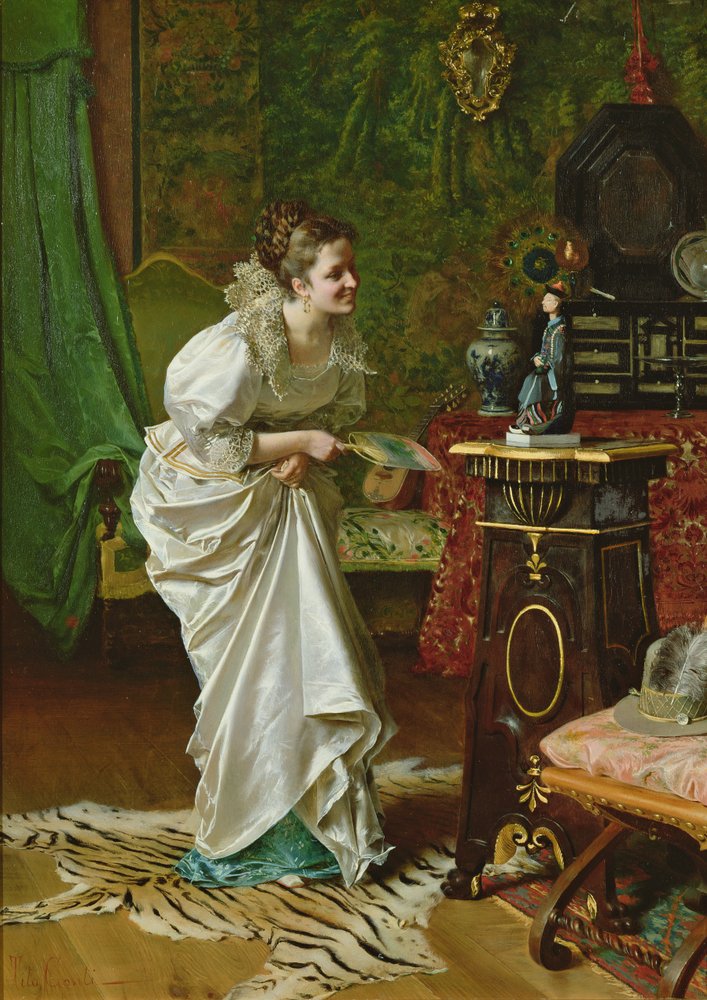 Paying Her Respects to His High Mightiness by Tito Conti