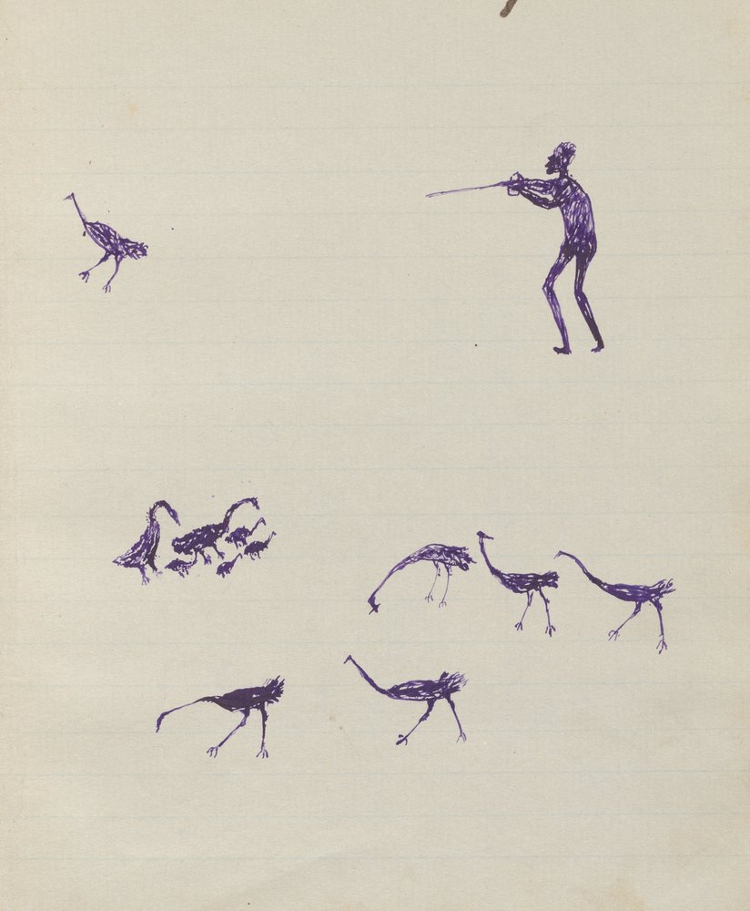 Man Shooting Bird; Groups of Birds by Tommy McRae