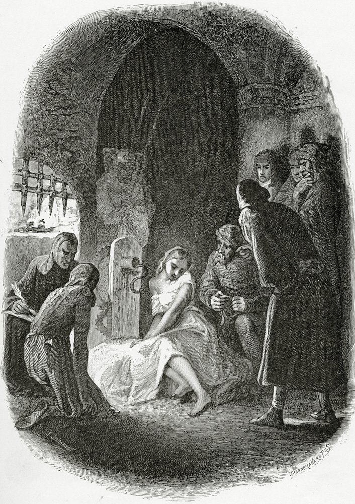 The Interrogation of Esmeralda - Illustration from Notre Dame de Paris