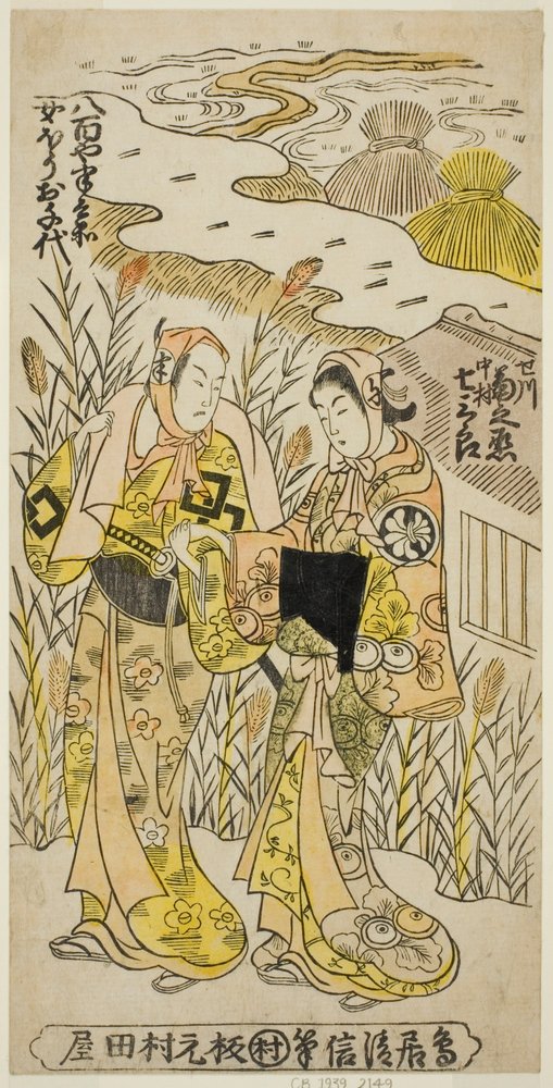 The Actors Segawa Kikunojo I as Ochiyo and Nakamura Shichisaburo II as ...