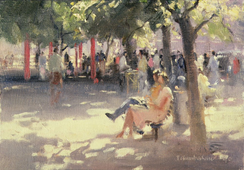 Under the Trees, South Bank by Trevor Chamberlain