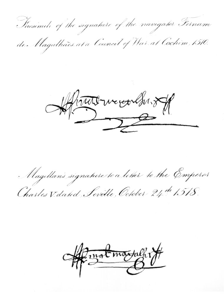 Two Examples of the Signature of Ferdinand Magellan