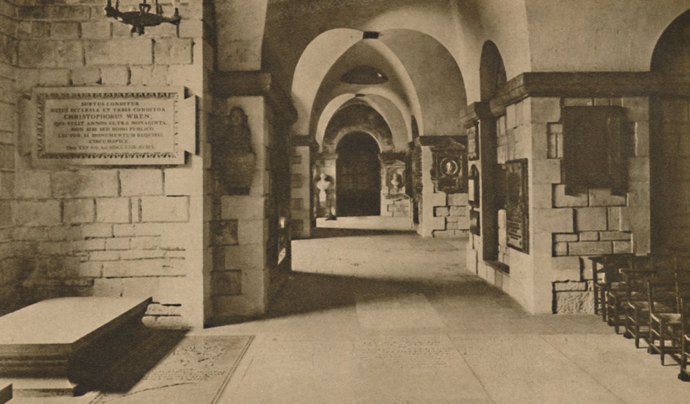 The Crypt Where Many of England's Most Famous Sons Lie Buried, c1935