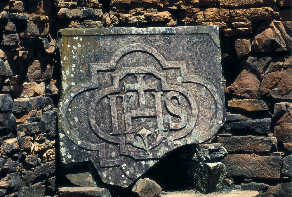 Franco-Masonic Symbol and Initials of Christ Engraved on a Stone, Site ...