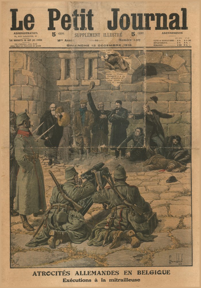 German Atrocities in Belgium: Execution by Machine Gun