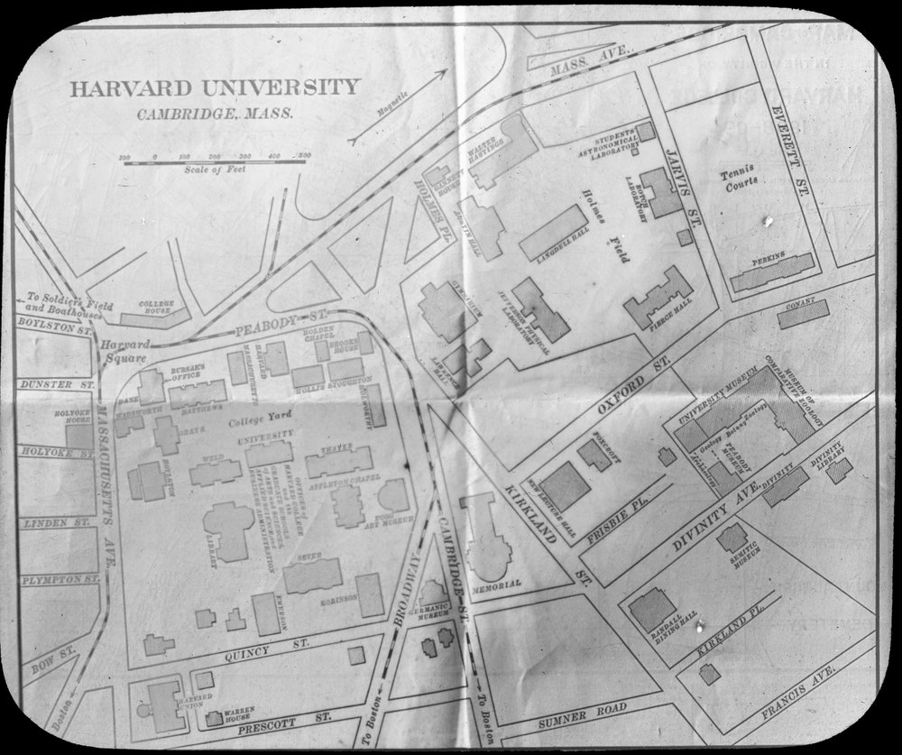 Harvard University Campus Map, Cambridge, Massachusetts, USA