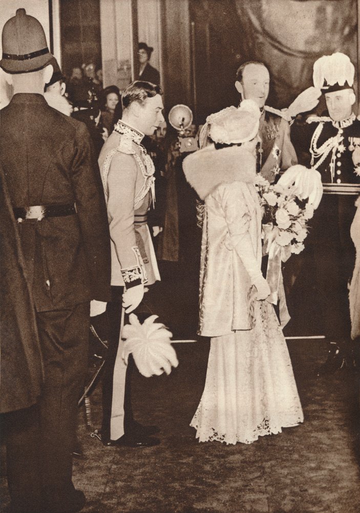 King George VI and Queen Elizabeth Leaving a Luncheon in Honour of ...