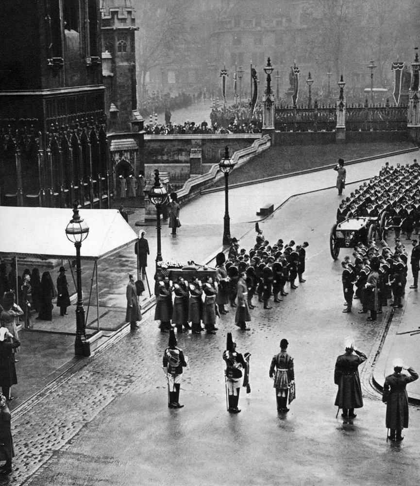 King George V's Funeral Procession Forming at Westminster Hall, London ...