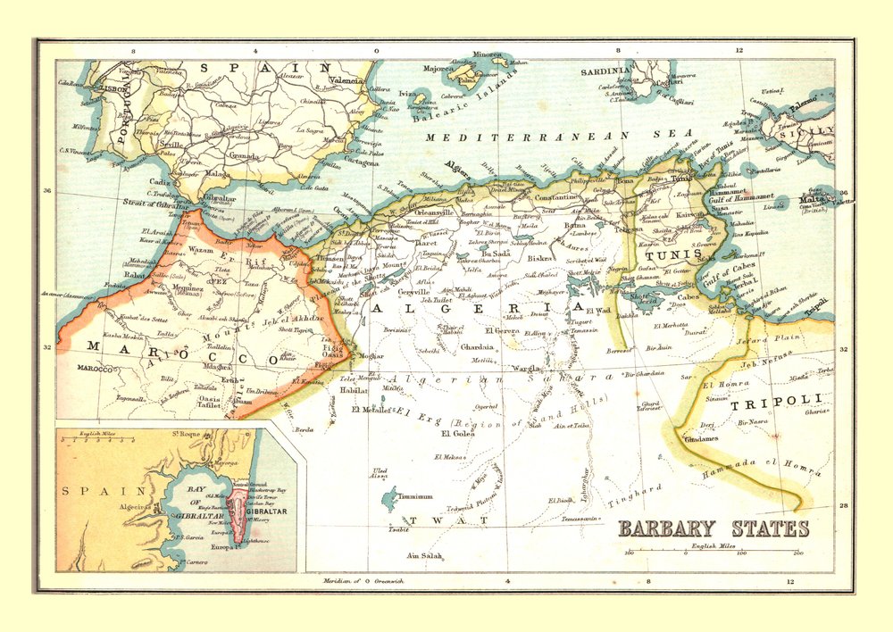 Map of the Barbary States, 1902 by Unbekannt
