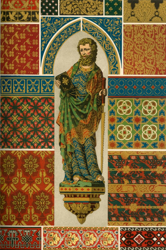 Medieval Weaving, Embroidery, Enamel and Painted Sculpture