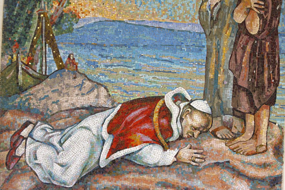 Pope Paul VI Kissing the Holy Land, Israel by Unbekannt